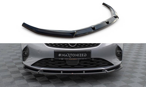 Front lip / front splitter / front apron V.1 for Opel Corsa F by Maxton ...